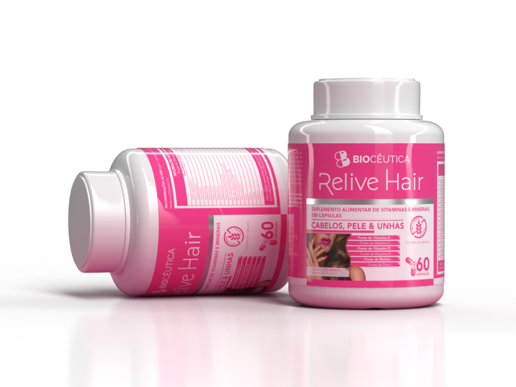 RELIVE HAIR CABELO,PELE E UNHA 60CAPS BIOCEUTICA - Atacadão dos ...