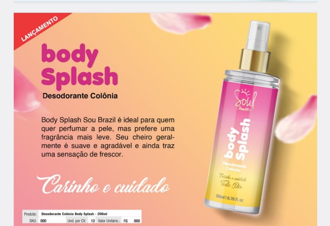 DESODORANTE COLONIA BODY SPLASH CHERINHO E CUIDADO SOUL COSMÉTICOS 200ml - Atacadão dos ...