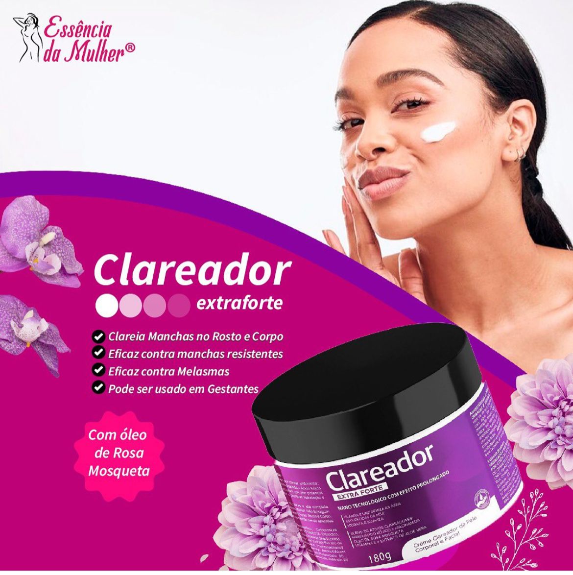 Creme Clareador Extra Forte Essência da Mulher 180g - Atacadão dos ...